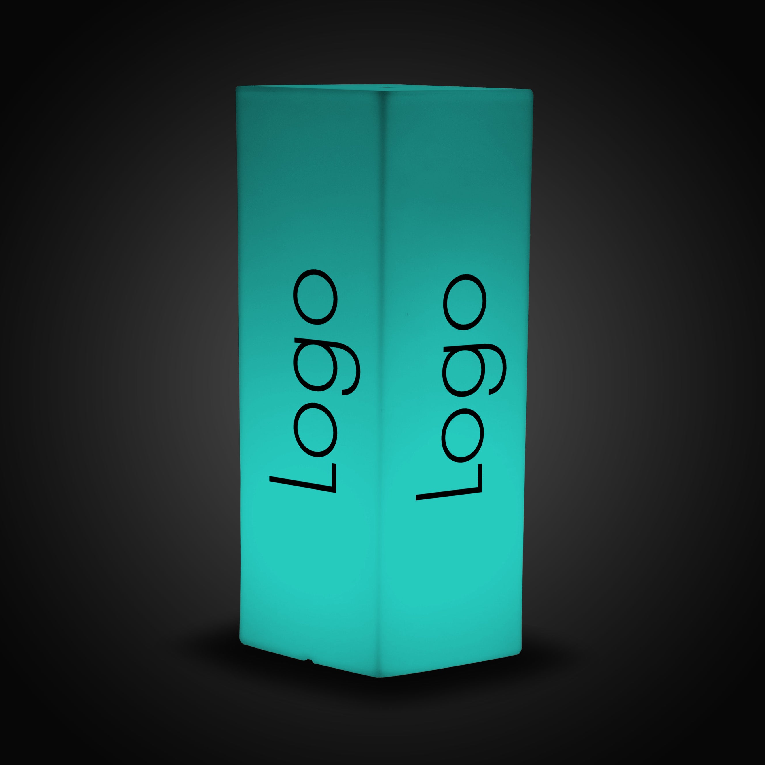 Pillar Logo Light Box, Tall Illuminated Branded Column Bollard Sign, F ...