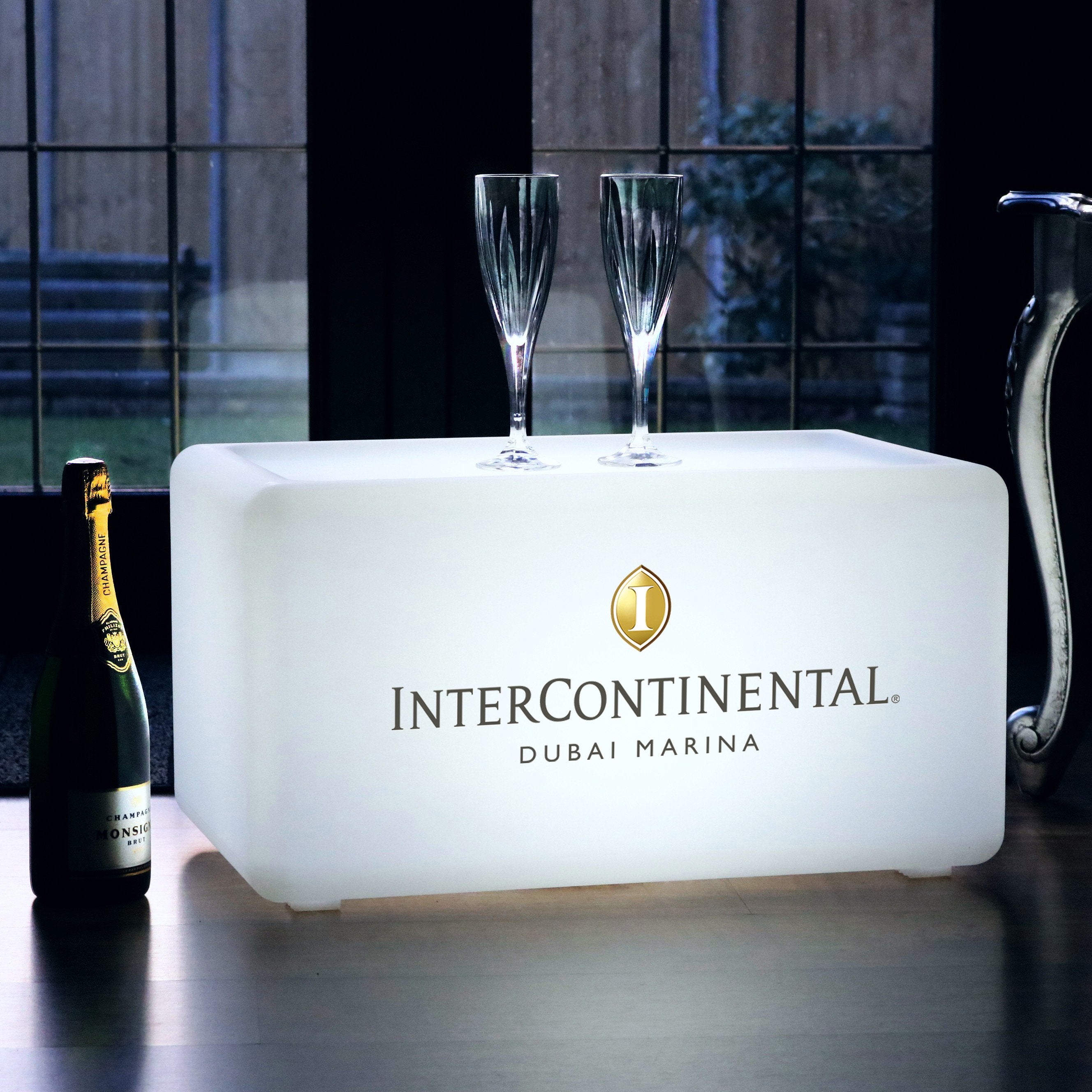 Illuminated Light Box with Logo, Custom Branded LED Bench Furniture St ...