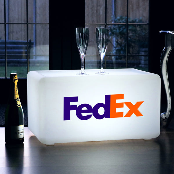 Illuminated Light Box with Logo, Custom Branded LED Bench Furniture St ...