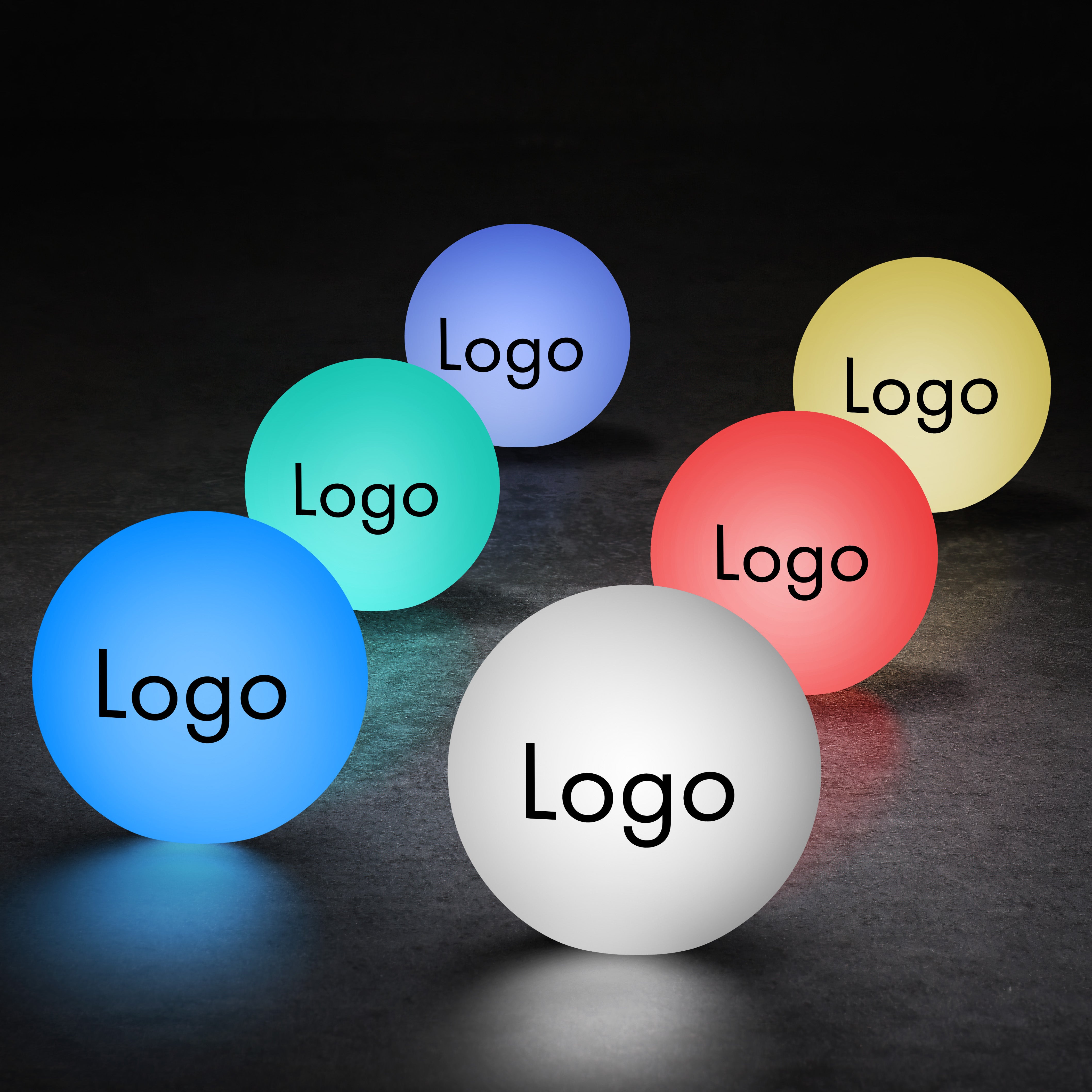 Customisable Round LED Lightbox, Branded Globe Ball Floor Lamp, Illumi ...