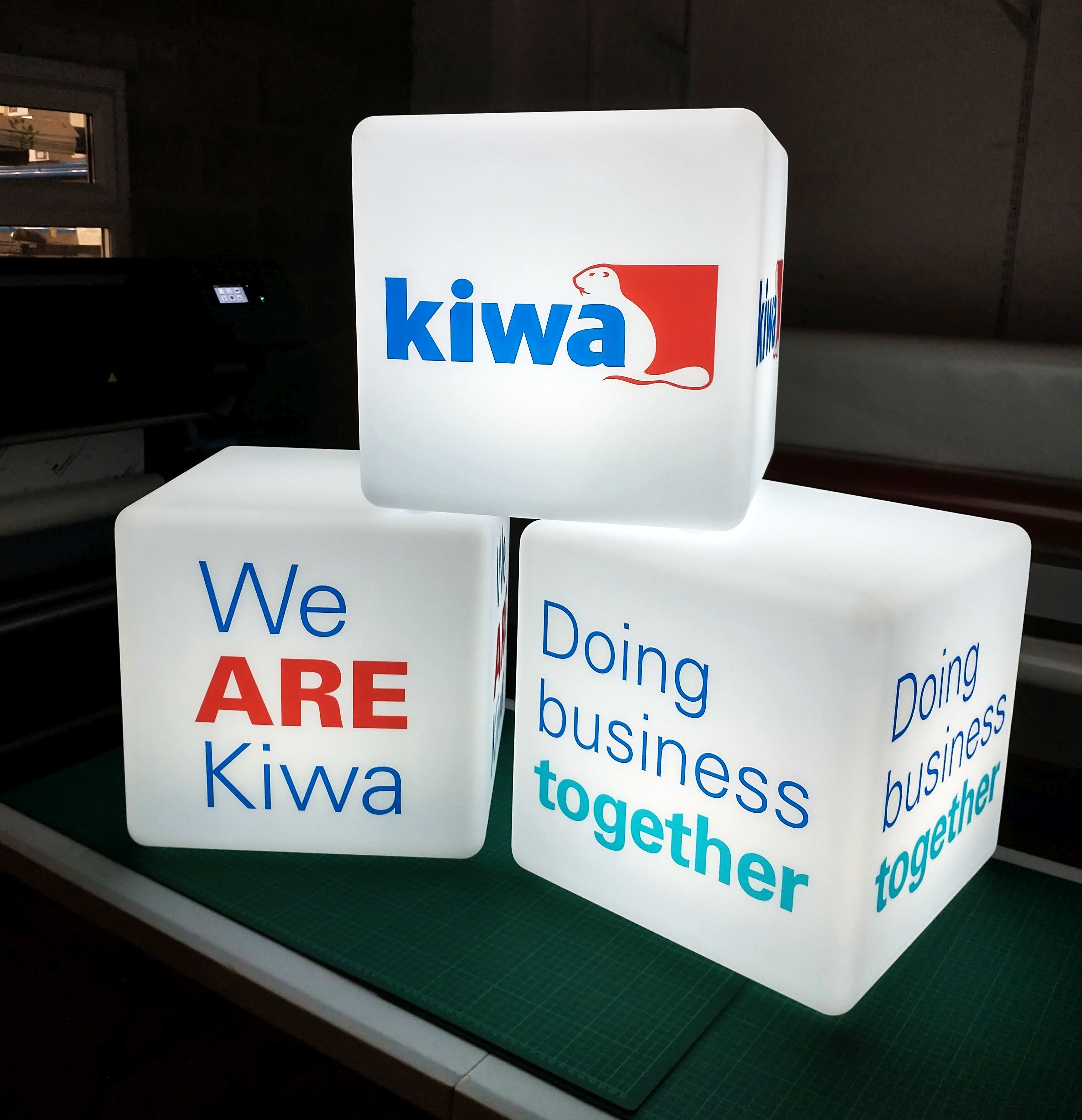 Custom Branded Logo Light Box, Illuminated LED Cube Square Block Table ...