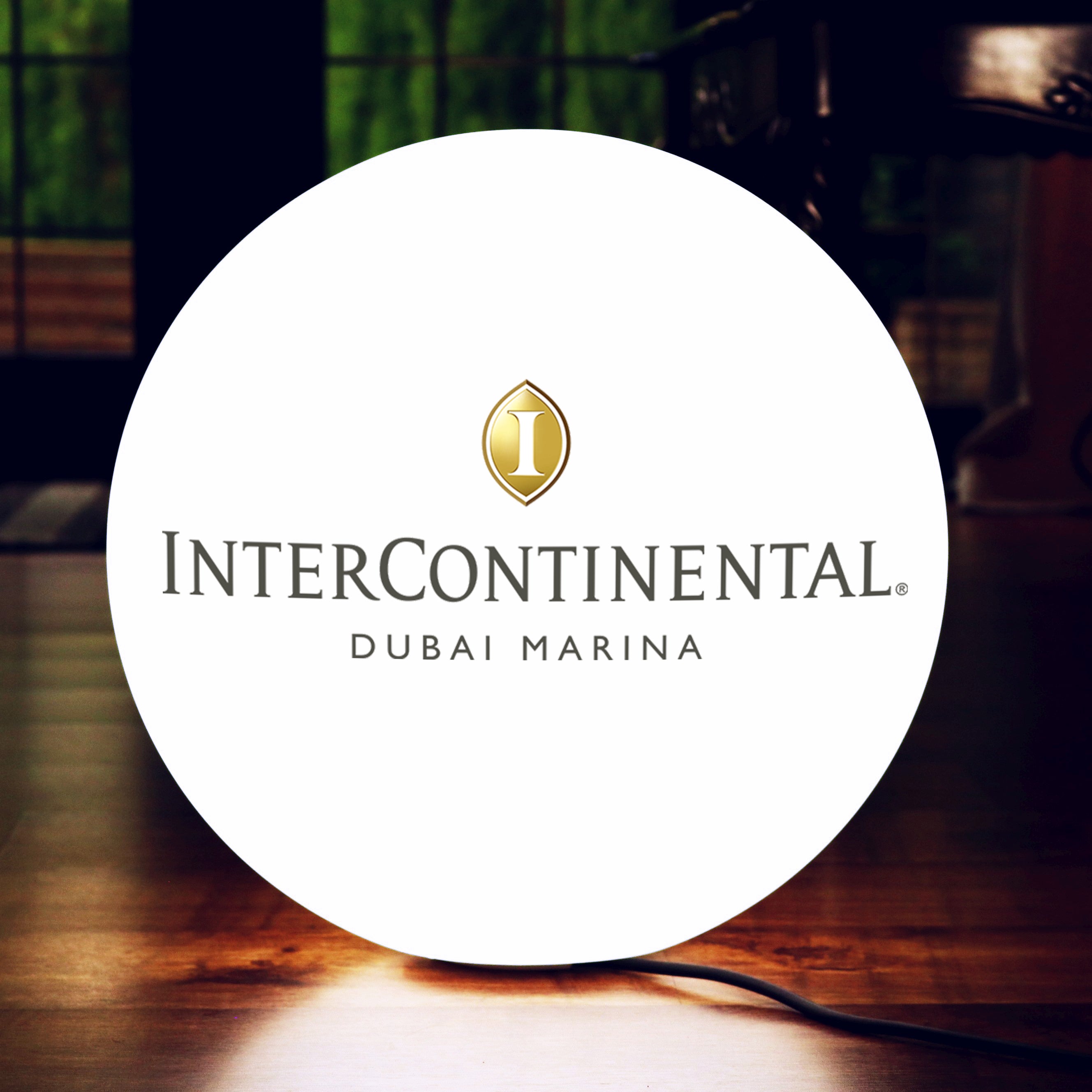 Branded Backlit LED Sphere Light Box, Personalised Bespoke Table Lamp ...