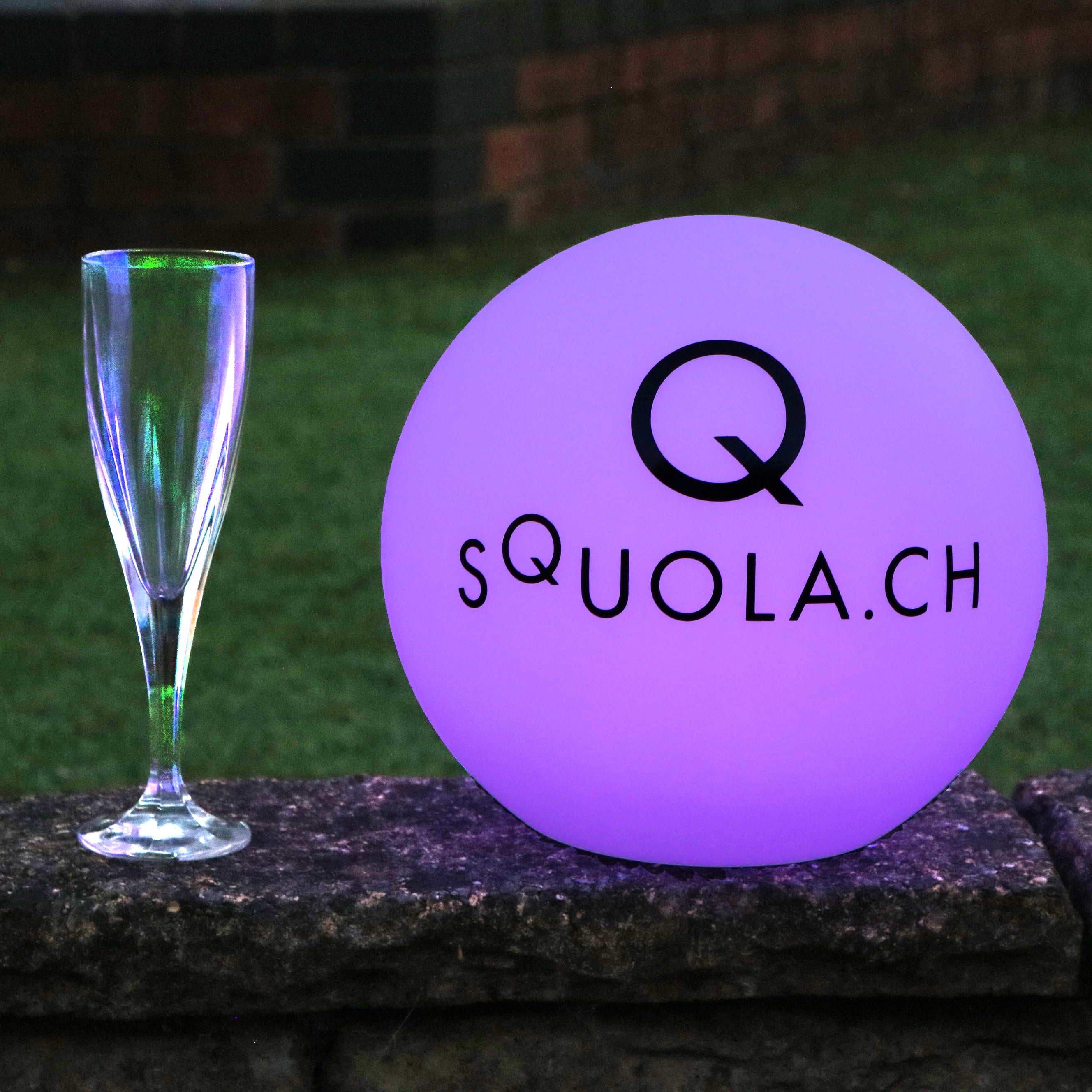 Customised LED Ball Table Lamp, Branded Circular Table Centre, Backlit ...